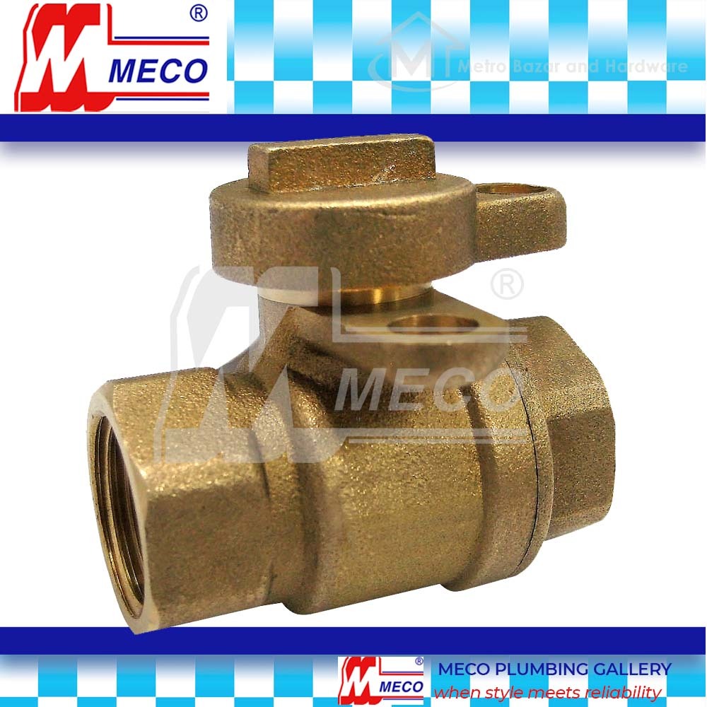 Meco Forged Brass Ball Valve w/ Lock Wing #520-1/2" and 3/4" | Shopee ...