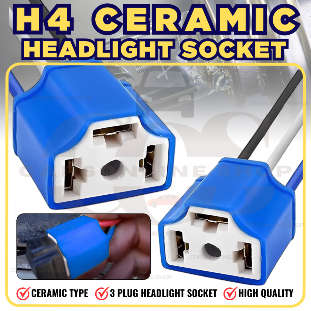 COS (0973) HEADLIGHT SOCKET H4 CERAMIC TYPE (SOLD PER PIECE) | Shopee ...