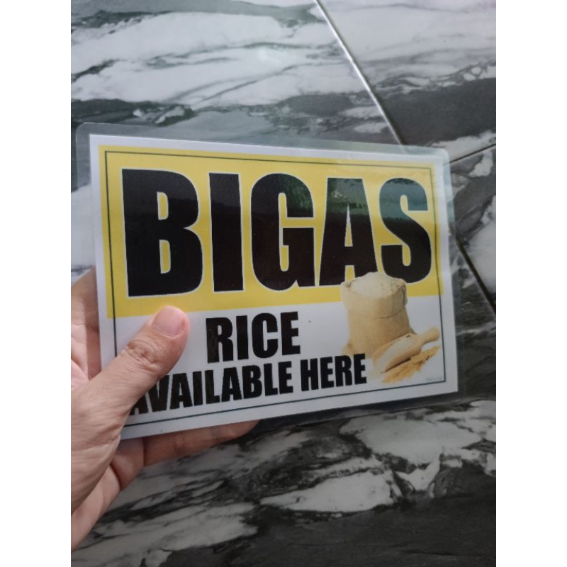 LAMINATED SIGNAGES A4/5R bigas, softdrinks, uling, school supplies ...