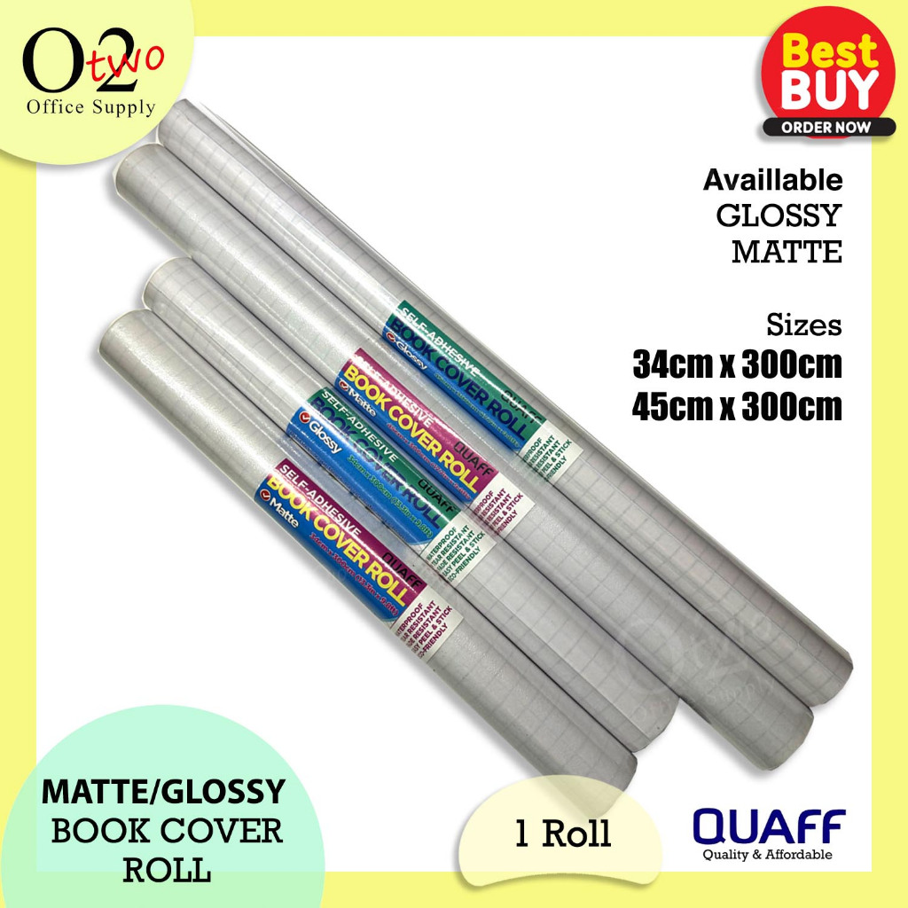 QUAFF BOOK COVER ROLL Self-Adhesive (Glossy/Matte) | Shopee Philippines