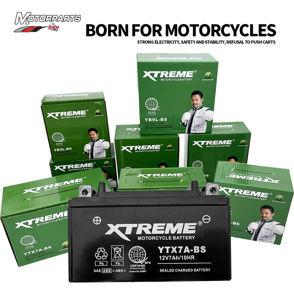 XTREME green Original battery motorcycle YB6.5L/YTX7A/YB3L/YTX5L/YTX7L ...