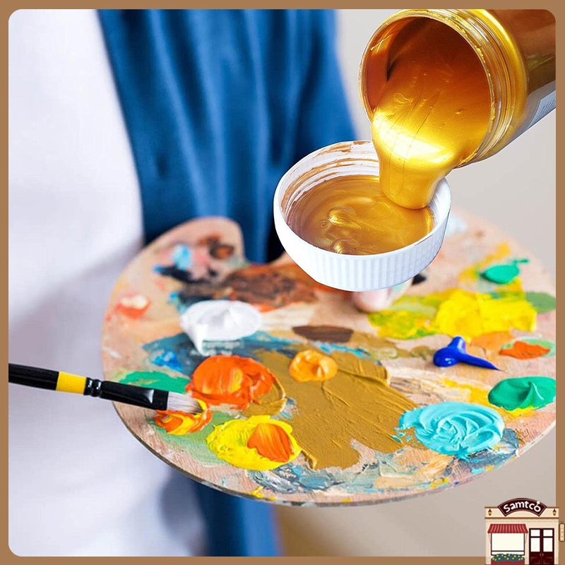300ML Gold Paint Metallic Acrylic Ink Styro Paint Non-toxic DIY Hand ...