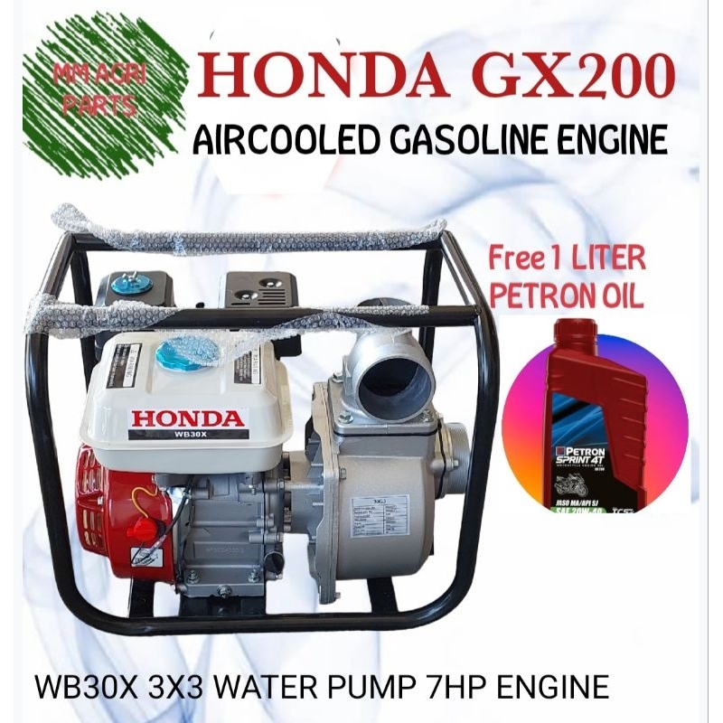 Honda Water Pump 3x3 Gasoline Engine WB30X 7HP ENGINE | Shopee Philippines