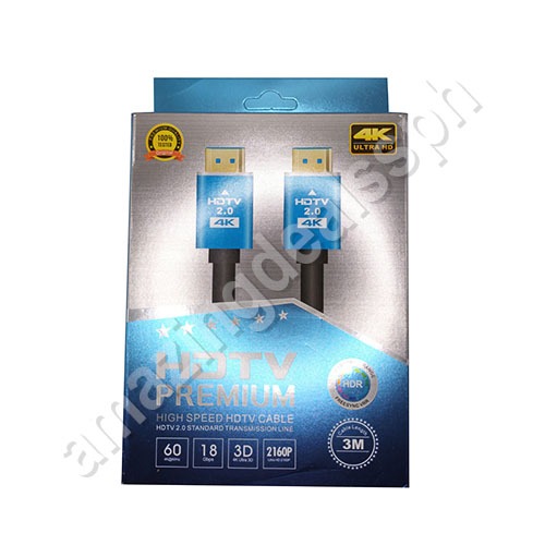 3 Meters 4K Premium High Speed HDTV Cable 2.0 Standard Transmission ...