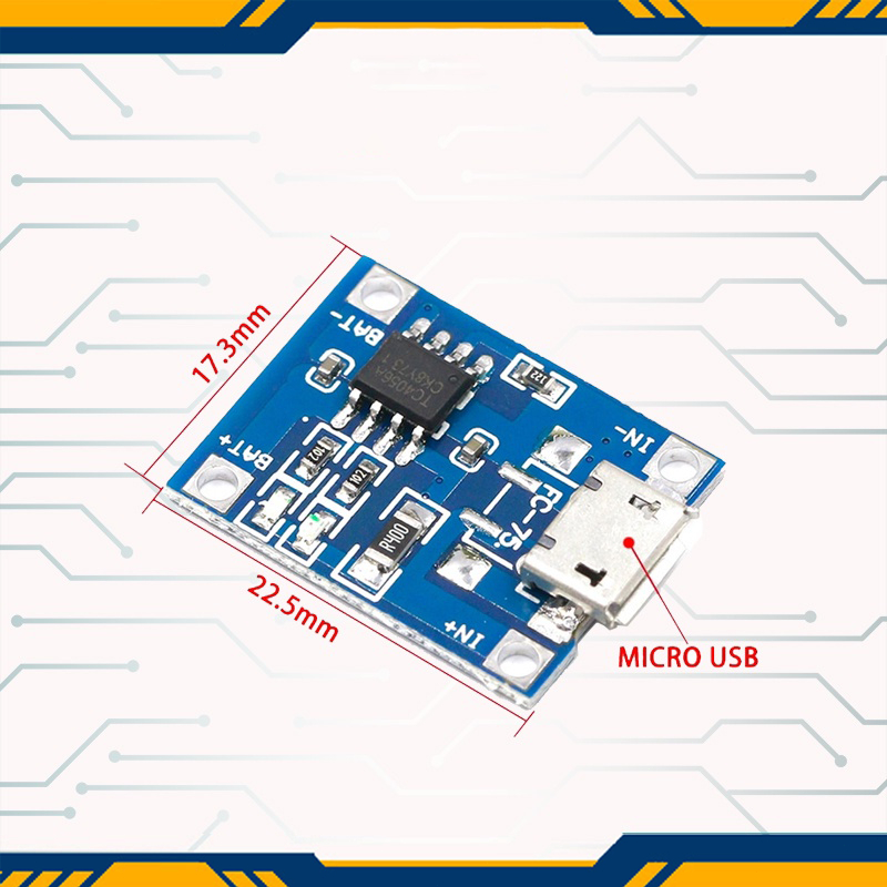 Type C Micro USB 5V 1A 18650 TP4056 Lithium Battery Charger Module ...
