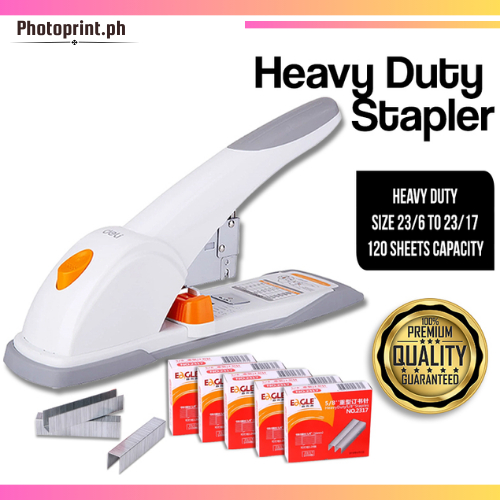 Heavy Duty Stapler No.0486 + Heavy Duty 23/17 Staples (max 120sheets ...