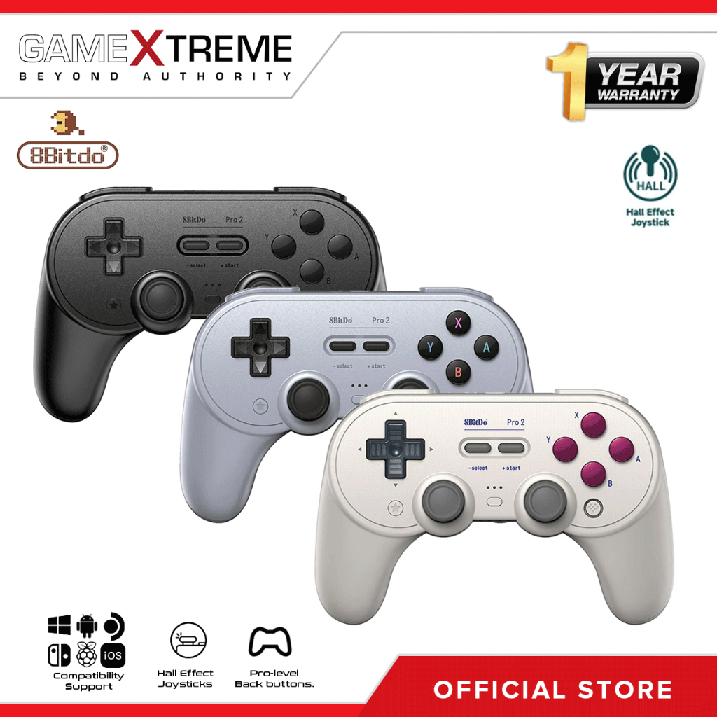 8bitdo Pro 2 Bluetooth Gamepad Hall Ed. For Windows/Android/Apple/MacOS ...