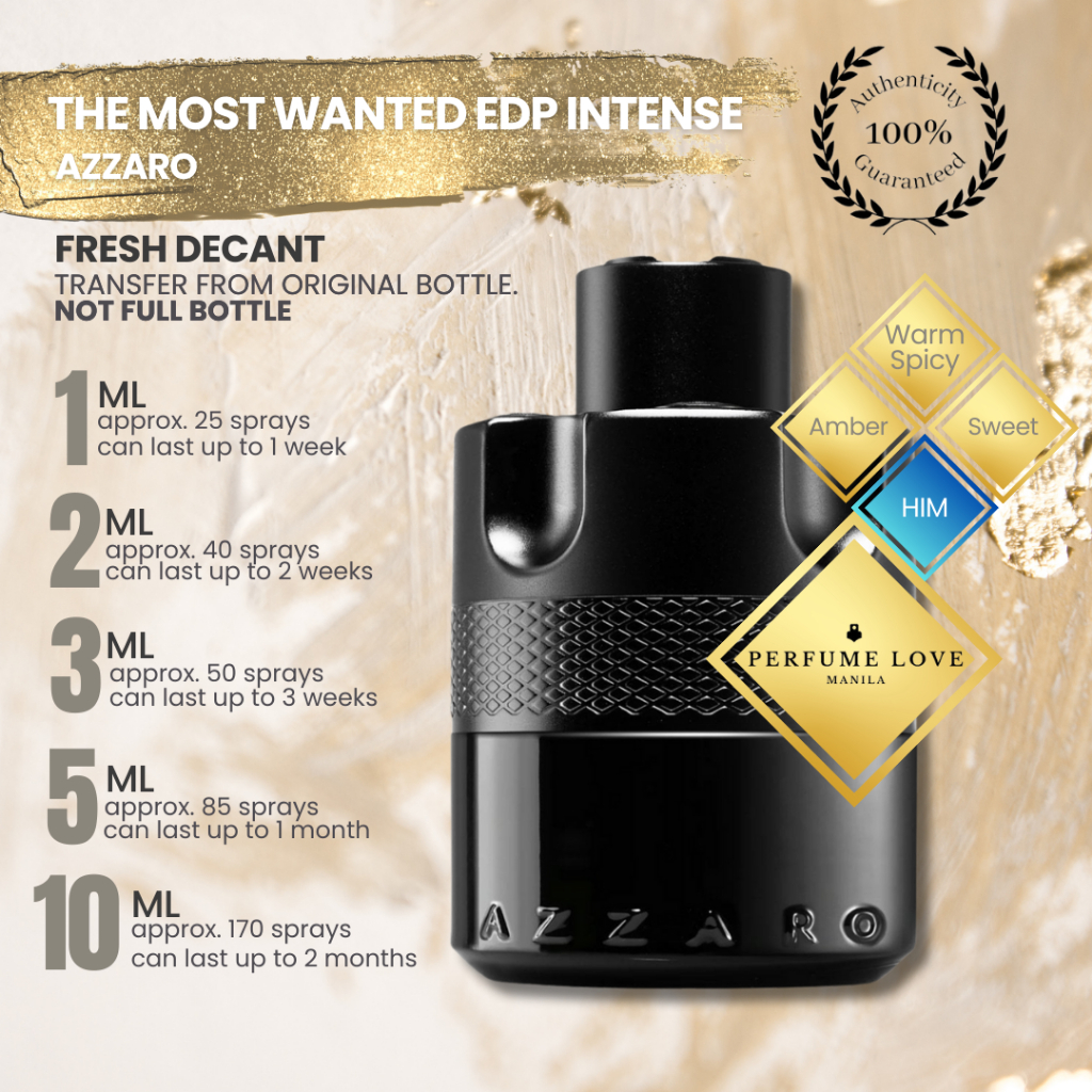 PERFUME DECANT A. The Most Wanted Eau de Parfum Intense | Shopee ...