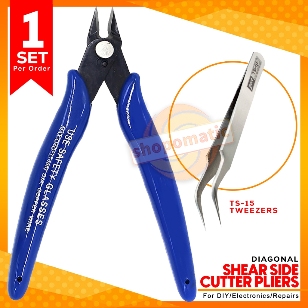 170 Wishful Clamp Shear Side Cutter With Free TS-15 Anti Static Tweezer ...