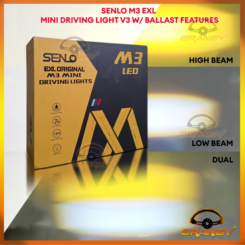 Original Senlo M3 Mini Driving Light V3 / Motorcycle Auxiliary Lights 4 ...
