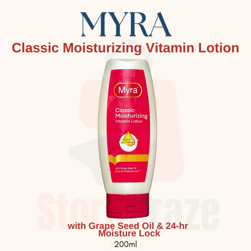 Myra Classic Moisturizing Vitamin Lotion (200ml) | Shopee Philippines