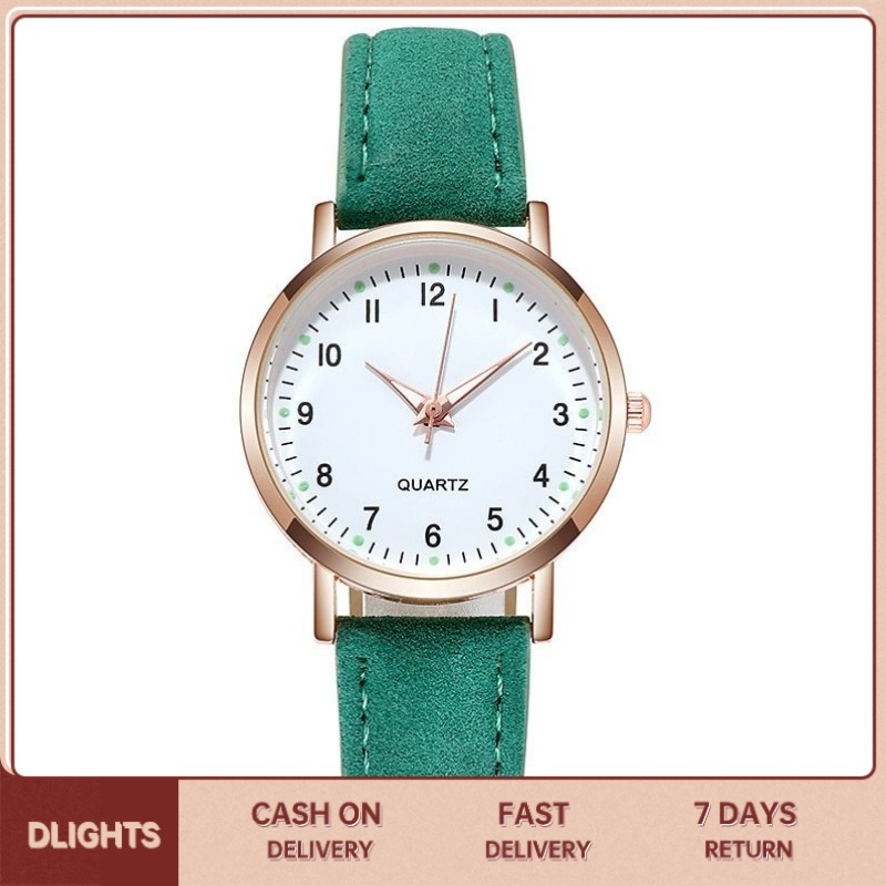 digital luminous quartz watch set for girls Joker fashion belt female ...