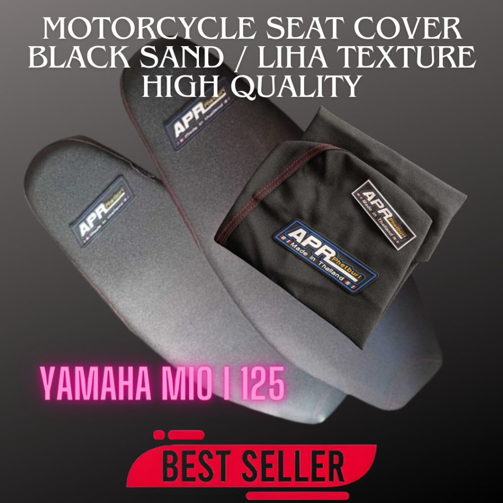 YAMAHA MIO i 125 MOTORCYCLE SEAT COVER BLACK SAND / LIHA TEXTURE HIGH ...
