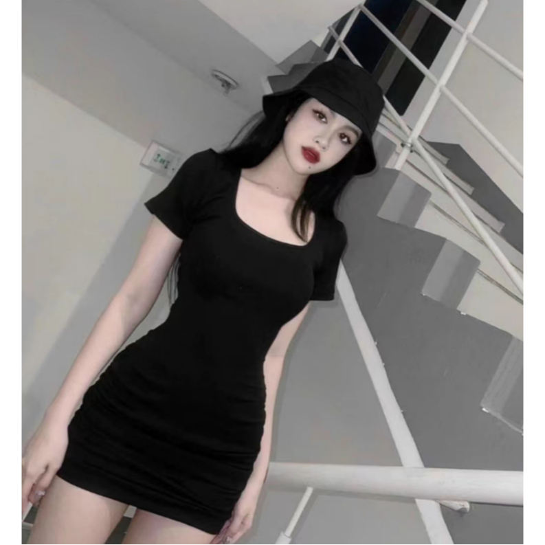 EMILY Double Lining Square neck Mini Bodycon Casual Dress New Trend ...
