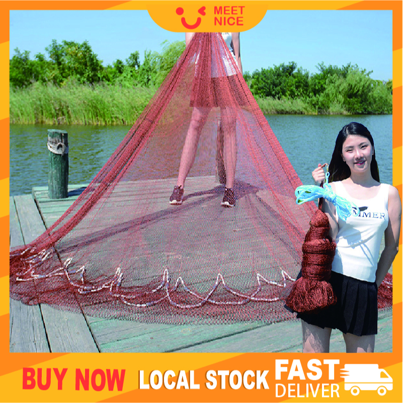 【COD】5.5M Fishing nets upgraded version of American hand thrown fishing ...