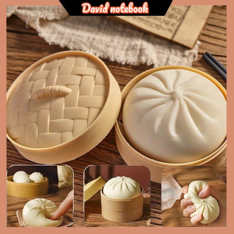 Dumpling Squishy Bun Fidget Toy Squeeze Ball Stuffed Bun Anxiety Relief ...