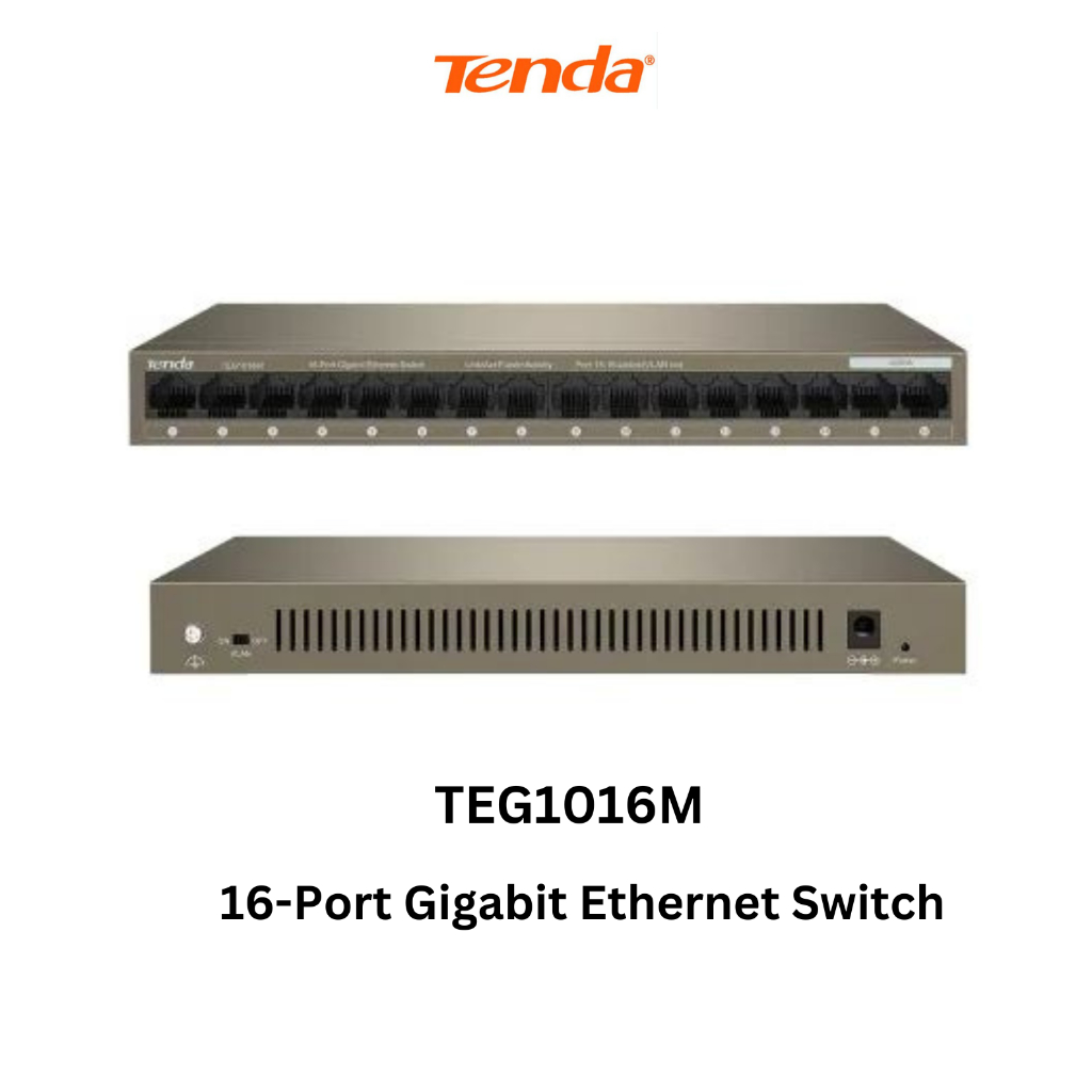 Tenda 16 Port Gigabit Ethernet Switch All Gigabit Speed Enjoy High