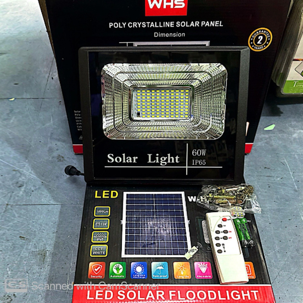 WHS Metal Solar Panel Flood Light LED IP65 S01C 25 40 60 100 200 300 ...