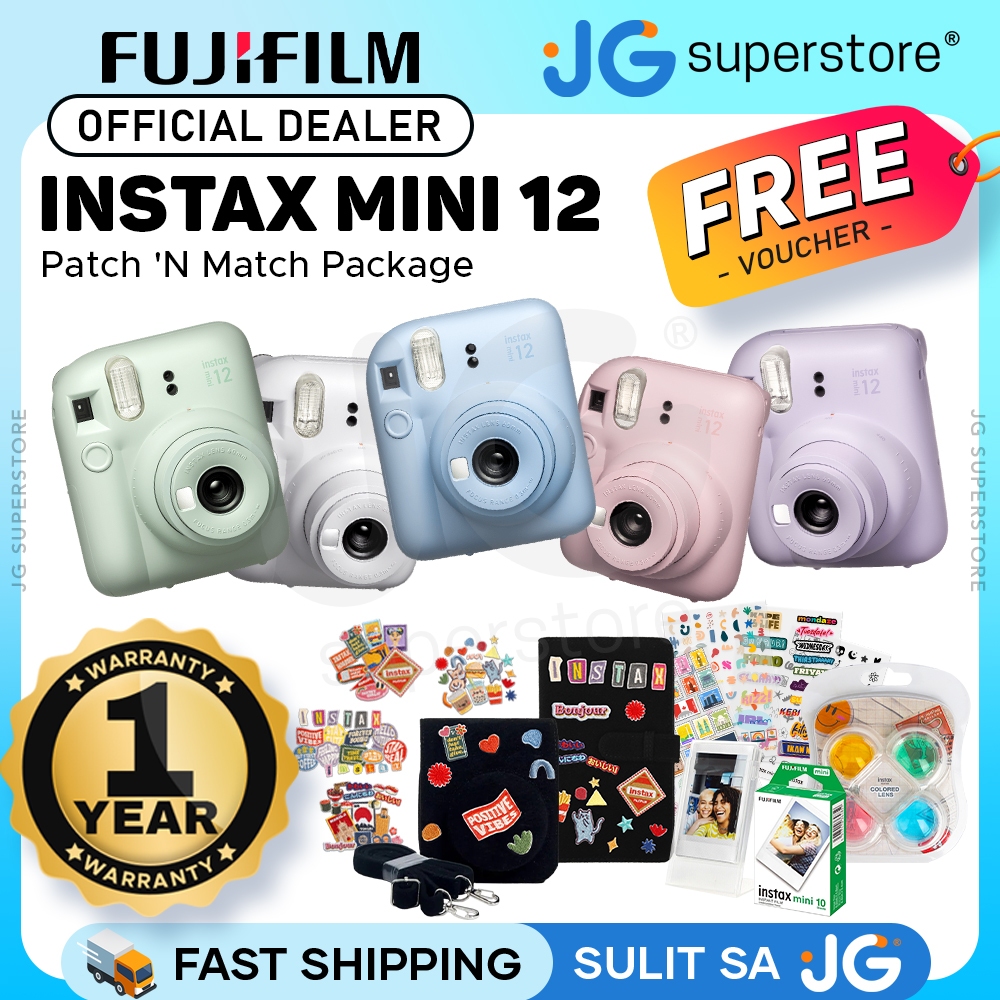 FUJIFILM Instax Mini 12 Patch 'N Match Package Instant Camera Bundle ...