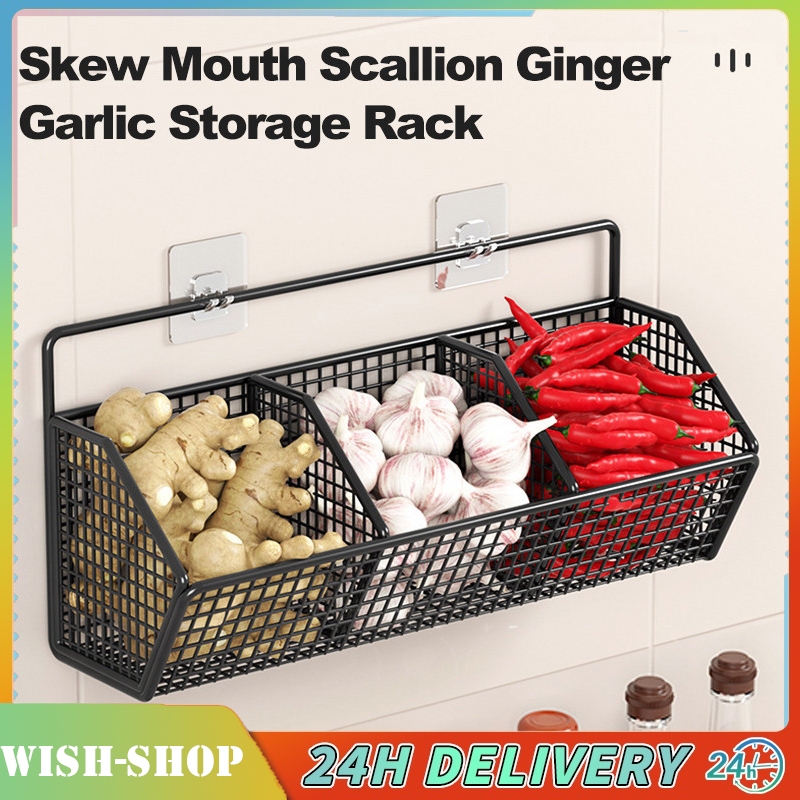 Condiments Organizer Rack Onion Snd Garlic Organizer Kitchen Wall ...