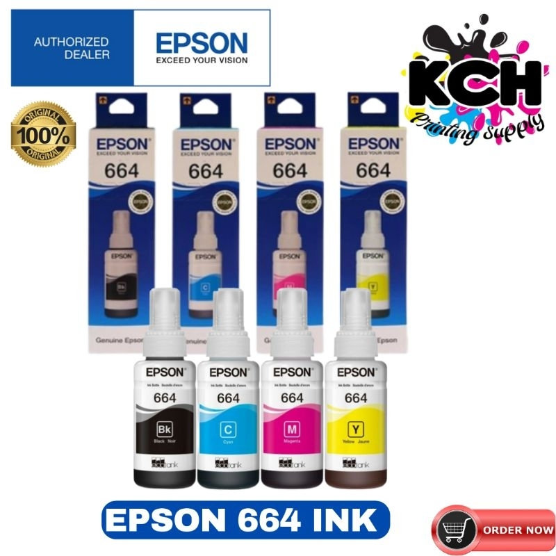 100% Original Genuine Epson 664 Ink Bottles | Shopee Philippines