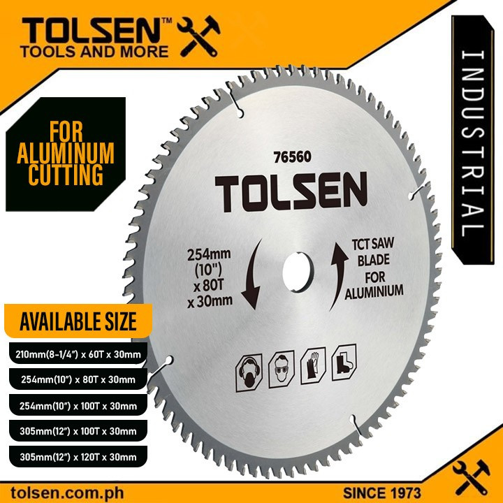 Tolsen Circular Saw Blade (8-1/4" | 10" | 12") For Aluminum Cutting | Shopee Philippines