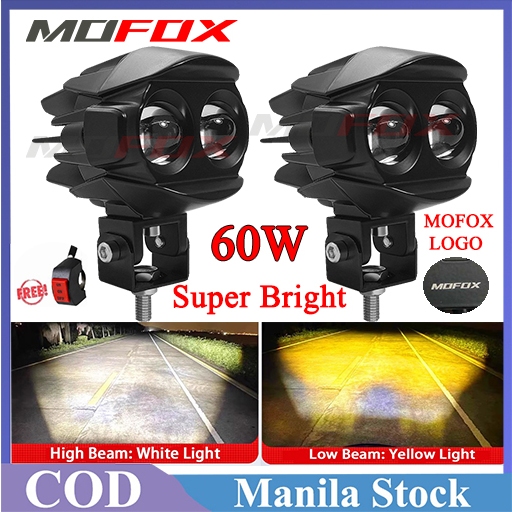 MOFOX W5 Laser Gun 60W Dual Color Mini Driving Light Hi/Low Auxiliary ...