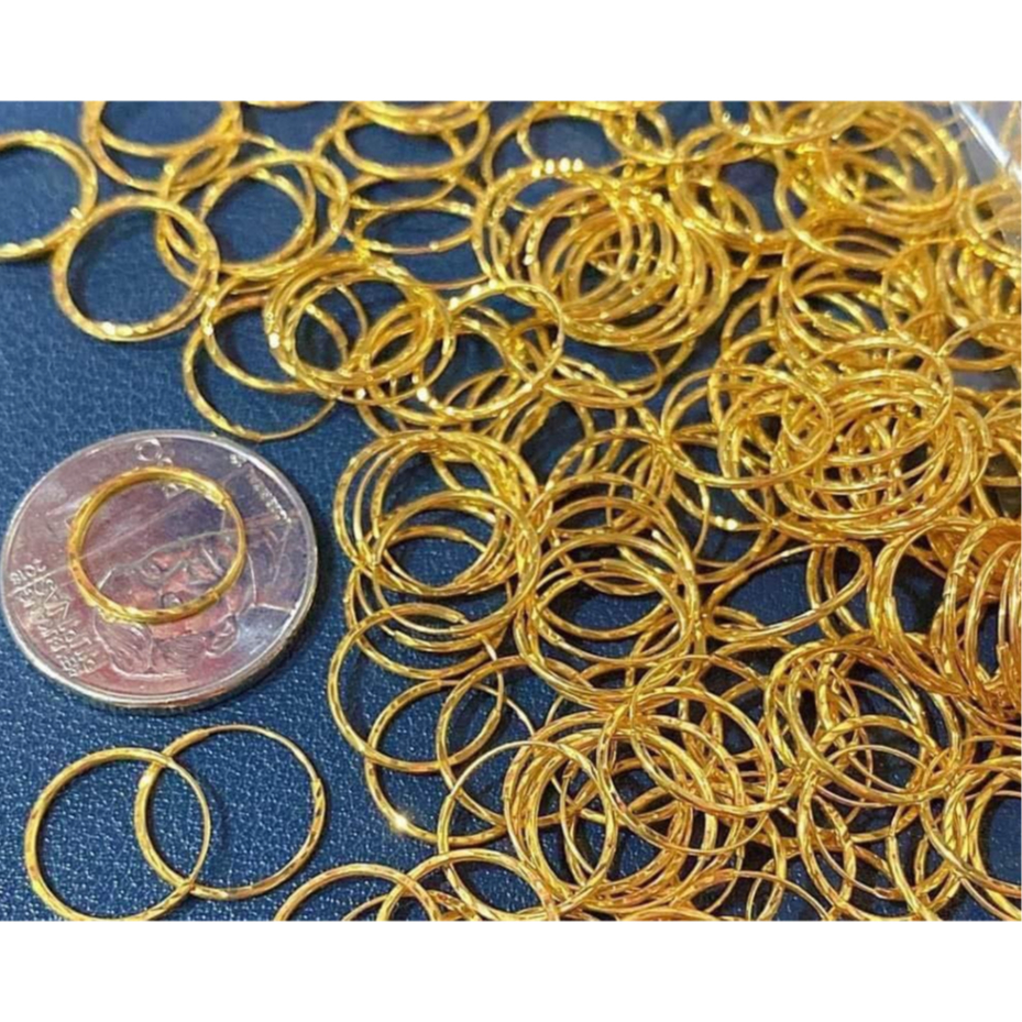 MAIBAGELYAS Loop Earrings 10MM 18K Saudi Gold Pawnable Jewelry | Shopee ...