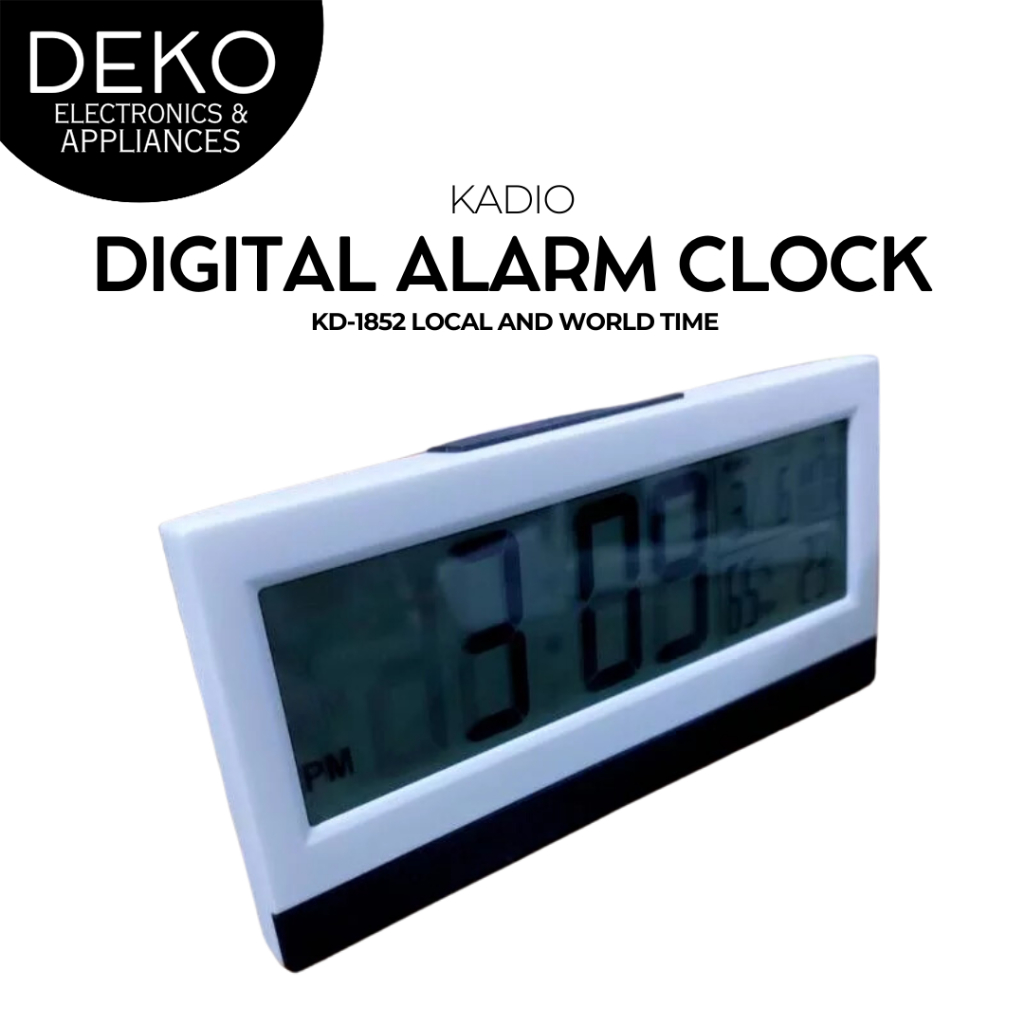 Kadio KD-1852 Digital Alarm Clock with Light and World Time | Shopee ...