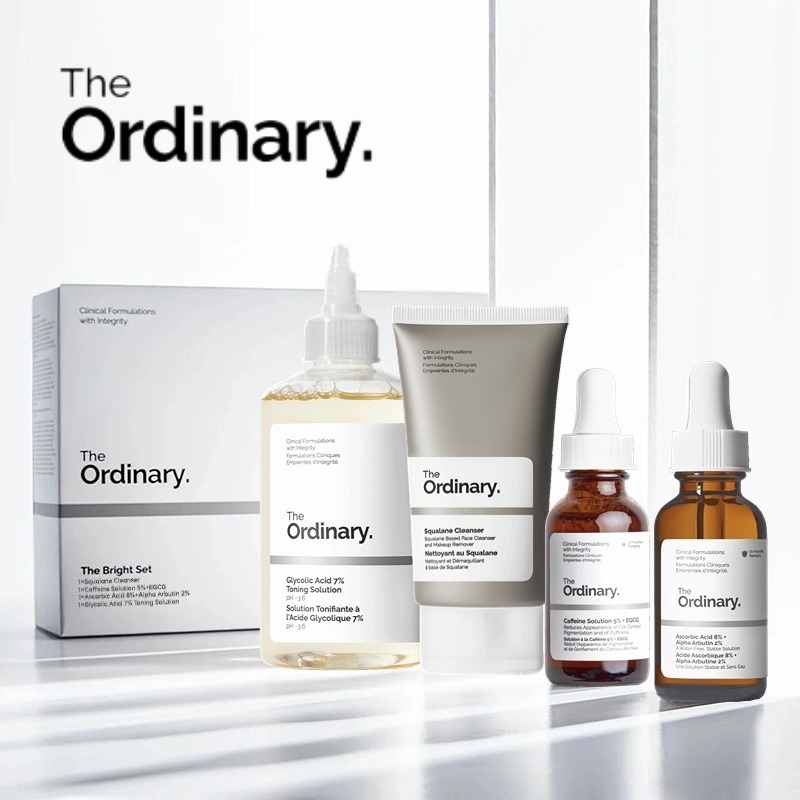 The Ordinary Bright Set Glycolie Acid Toner & Squalane Cleanser ...