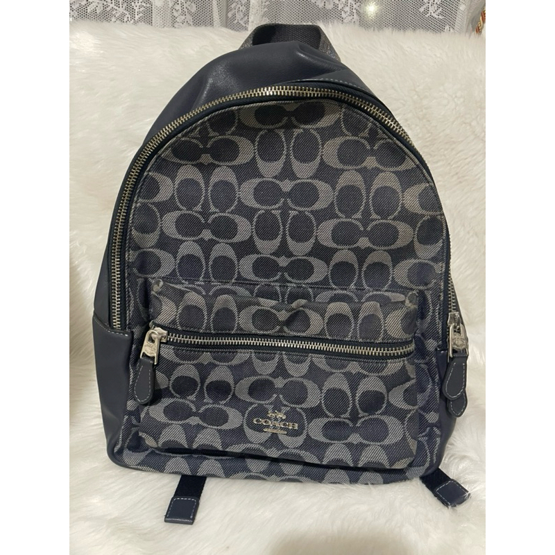 COACH Denim Backpack | Shopee Philippines