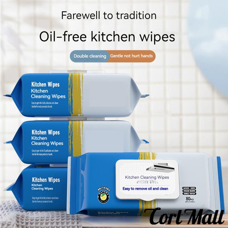 Kitchen Wipes Multipurpose Dish Cleaning Scented Wipes Degreasing Anti ...