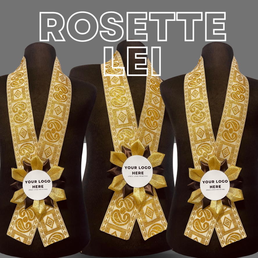 Rosette Lei Garland Gold Edition for VIPs, Guests, or as Welcome Lei ...