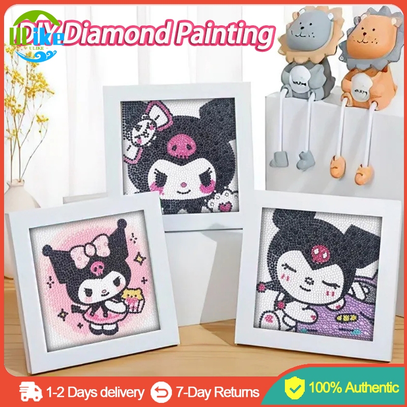 Sanrio Diamond Painting Kuromi 18cmX18cm Carton Photo Frame Set DIY ...
