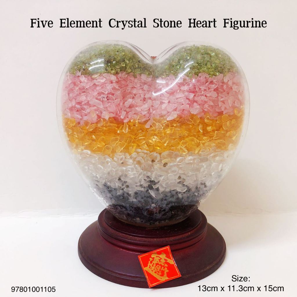 Five Element Crystal Stone Heart Figurine Display | Shopee Philippines