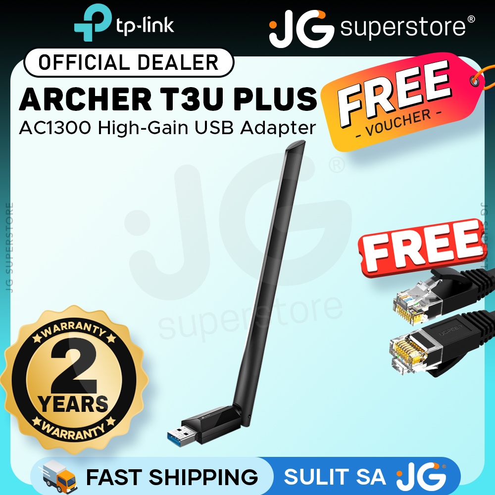 TP-Link Archer T3U Plus AC1300 High Gain Wireless Dual Band MU-MIMO USB ...