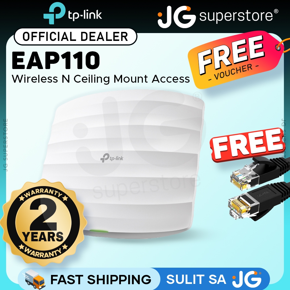 TP-Link EAP110 300Mbps Wireless N Ceiling Mount Access Point 2.4GHz ...