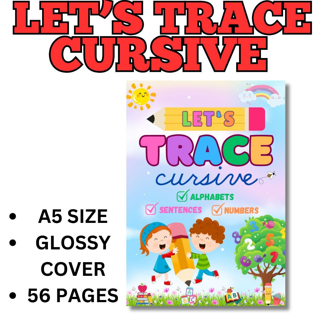 LET'S TRACE CURSIVE FOR GRADE 3-4 ALPHABETS, NUMBERS AND SENTENCES ...