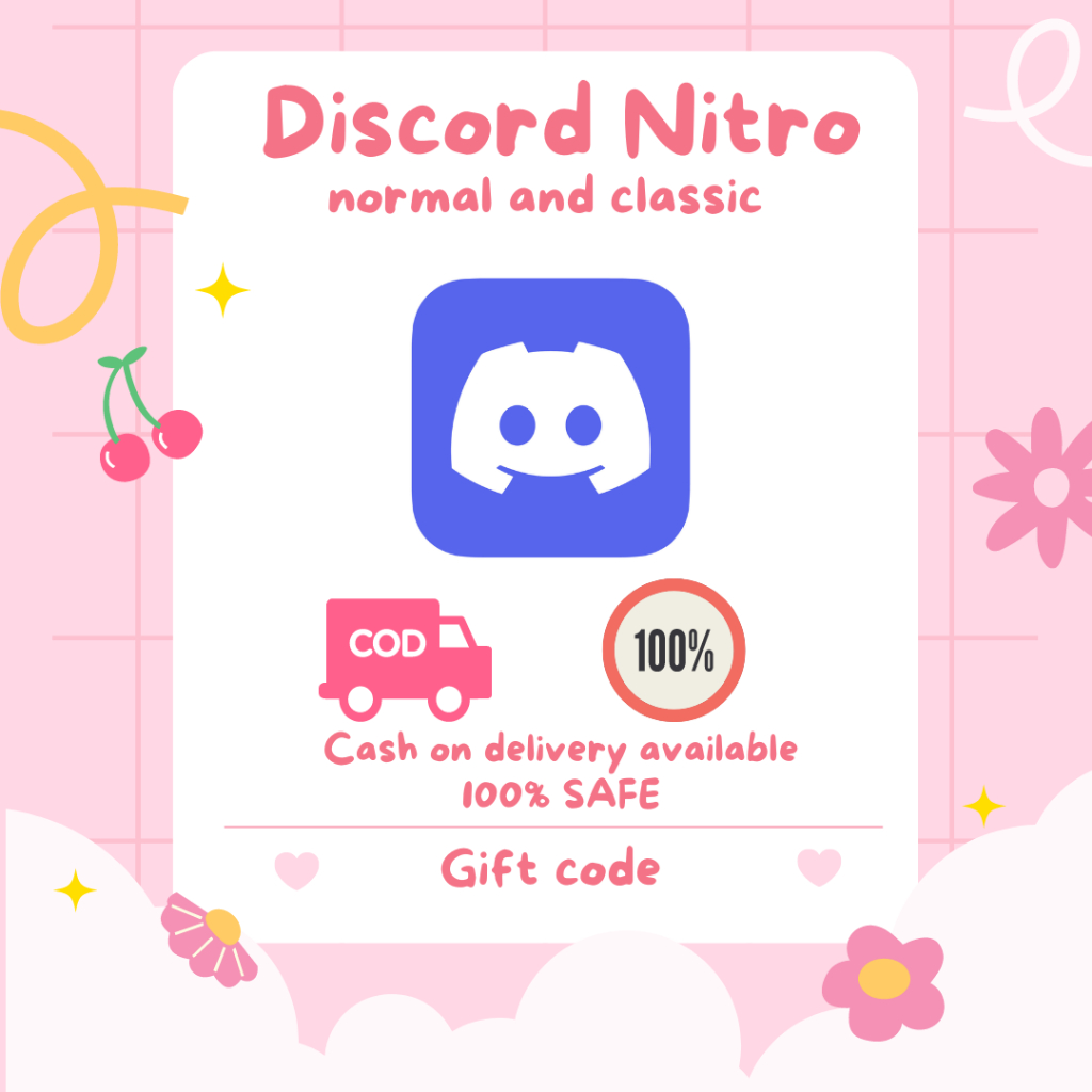 Discord Nitro And Nitro Classic w/Sticker | Shopee Philippines