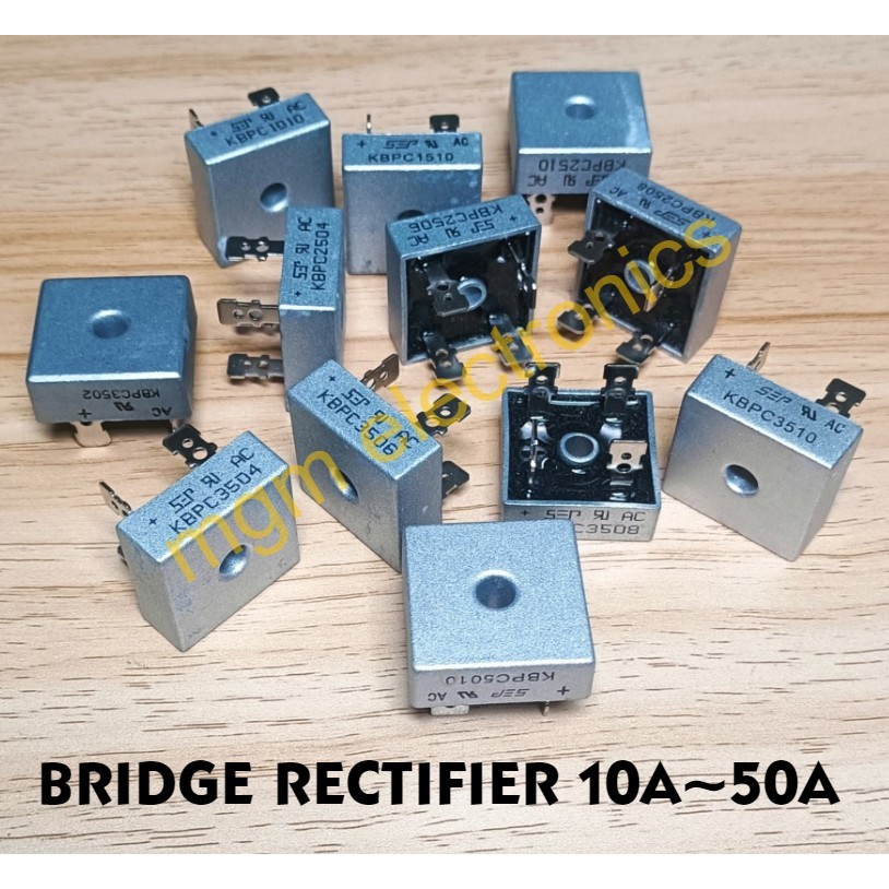 1PC BRIDGE RECTIFIER DIODE Single Phase METAL KBPC 10A ~ 50A | Shopee ...