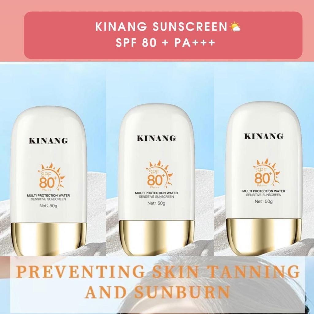 [ 3PCS ] SPF80 KINANG SUNSCREEN Multi Protection Lightweight, Waterproof,Sweatproof | Two-in-One ...