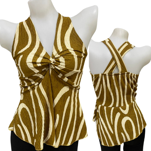 2 WAY PEPLUM TOP BARK CREPE FABRIC FIT TO SMALL TO MEDIUM | Shopee ...
