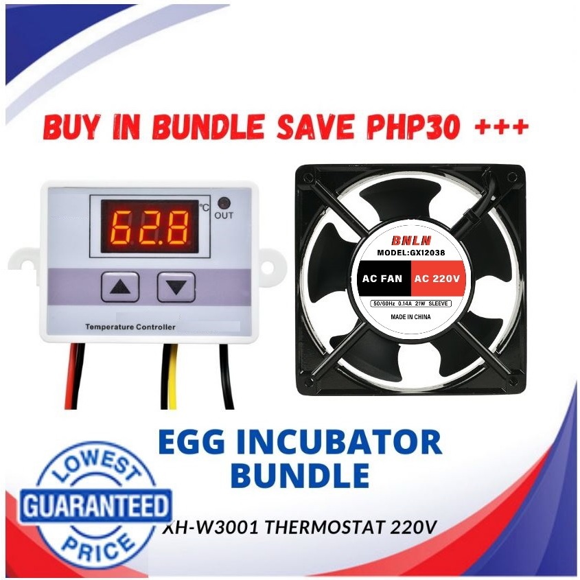 Incubator kit 220V incubator Bundle Thermostat fan Egg incubator kit XH ...