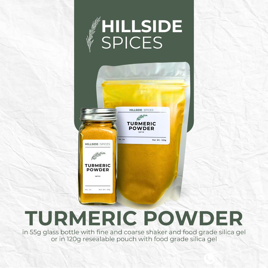 Hillside Spices PH Turmeric Powder - Bottle (55g) with Fine & Coarse ...