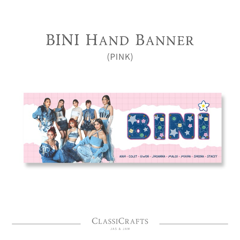 Hand Banner BINI (Front Only) | Shopee Philippines