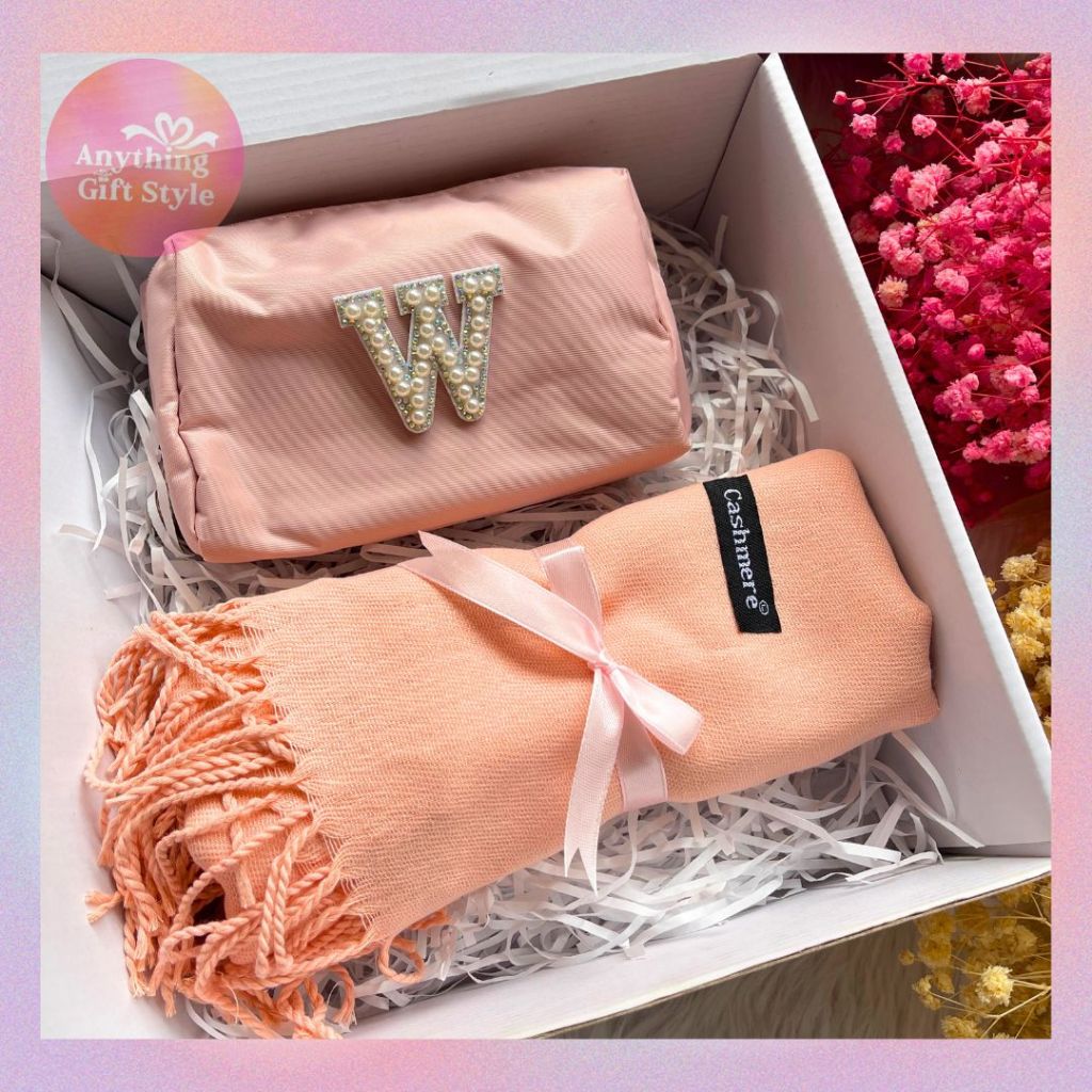 Personalized Gift Pouch Organizer, Shawl Cashmere | Gift Box Set ...