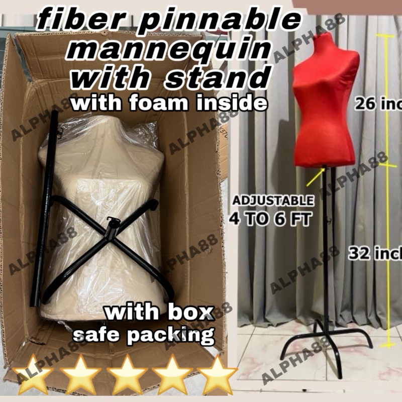 Adult Foam Mannequin with stand with BOX Dress Form Mannequin Fitting ...