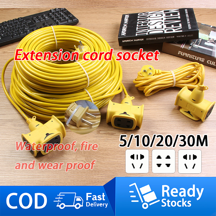 Extension Cord Socket long Plug-in Strip 5M/10M/20M/30M Electric ...