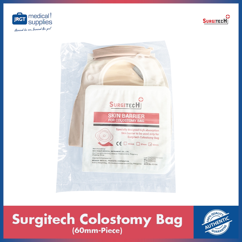 Surgitech Disposable Colostomy Bag 60mm - Stomach Bag for Secure and ...