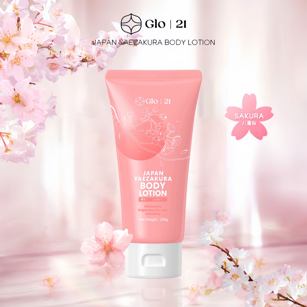 GLO21 JAPAN YAEZAKURA Brightening Body Lotion Niacinamide Anti-aging ...